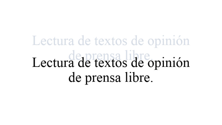 Lectura de Textos de Opinión de Prensa Libre | PDF