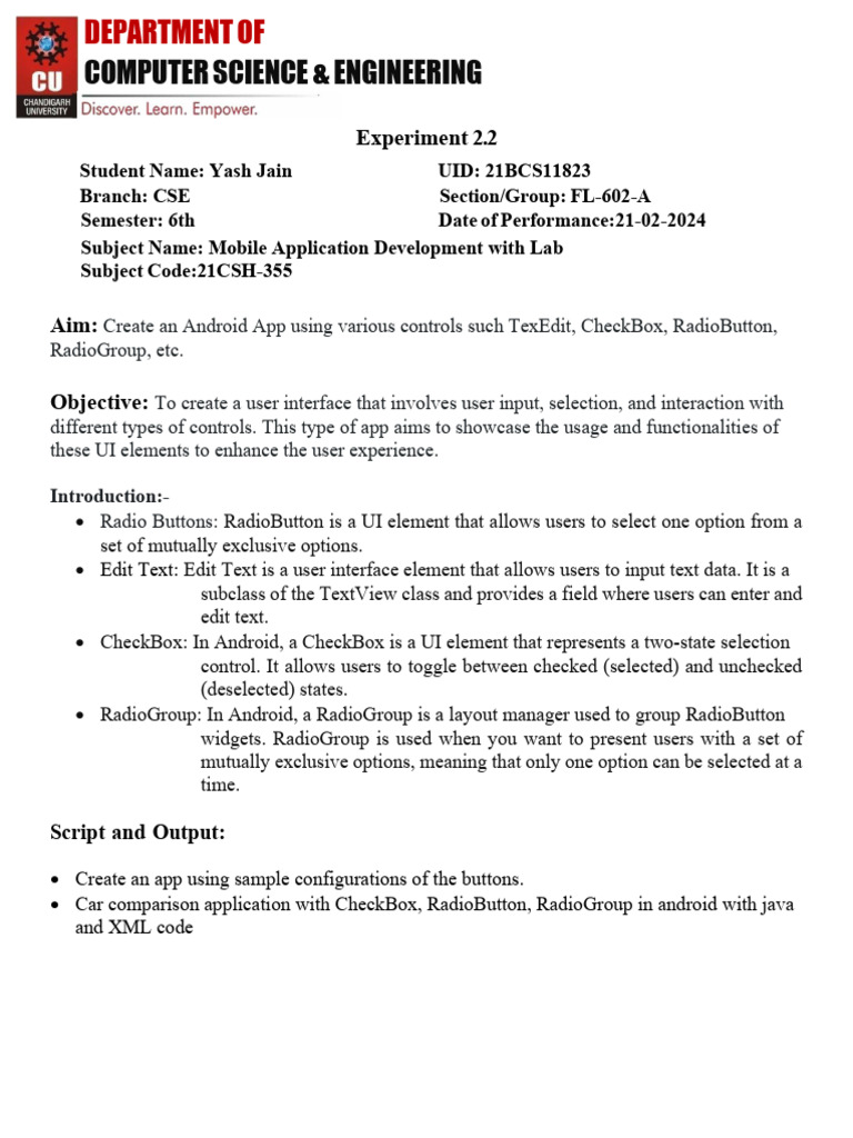 Mad2 2 | PDF | Android (Operating System) | User Interface