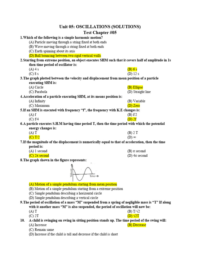 Chapter #5 | PDF | Oscillation | Resonance