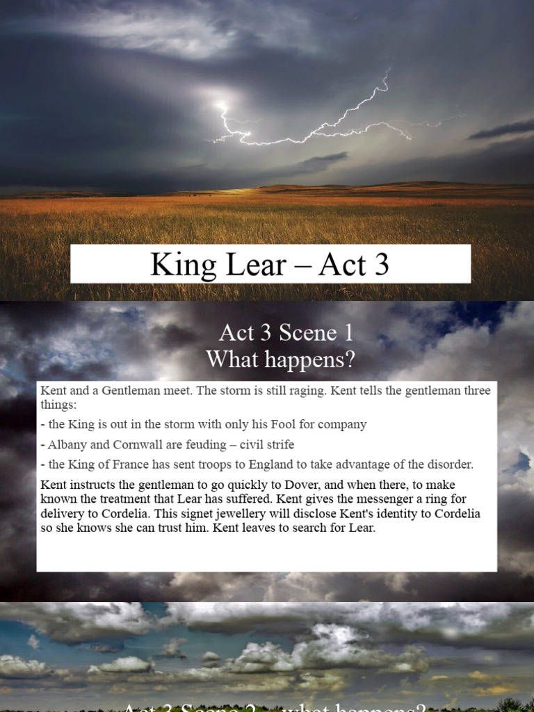King Lear Â - Act 3 | PDF | King Lear