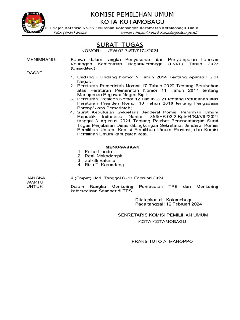 SPPD Monitoring Pembuatan TPS | PDF