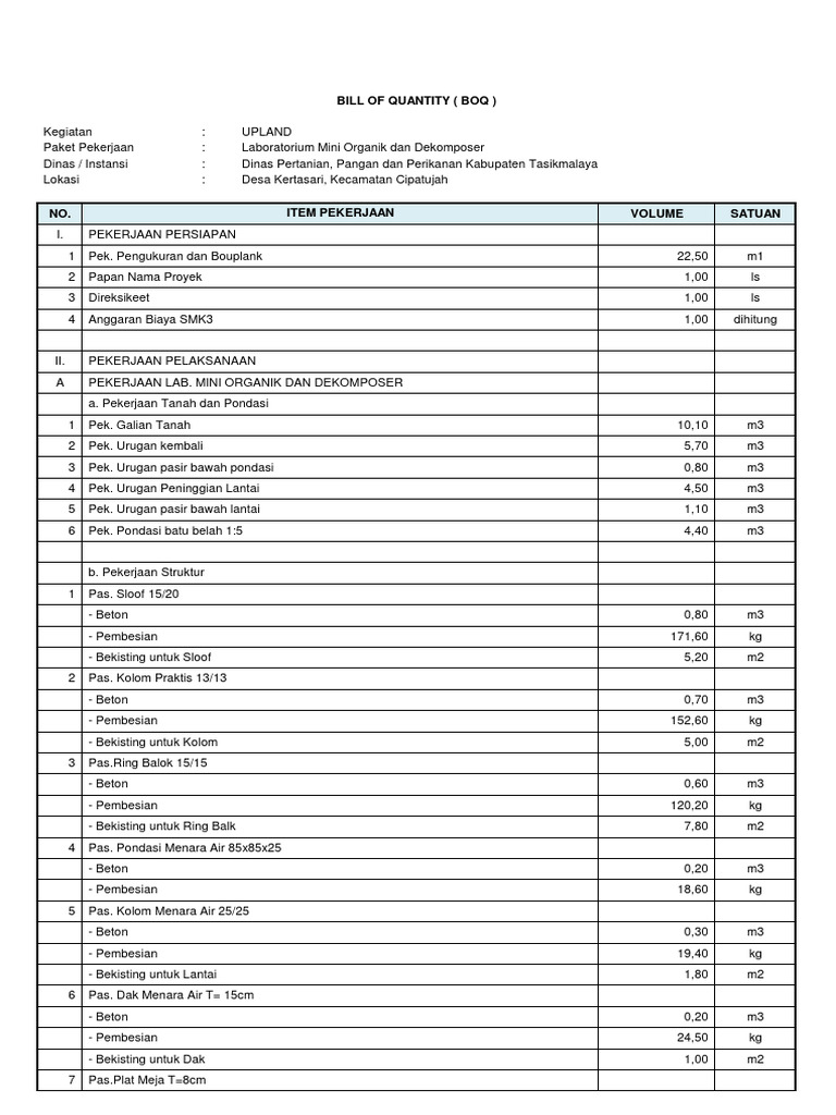 1. RAB - LAB MINI Ds KERTASARI-(Revisi) | PDF