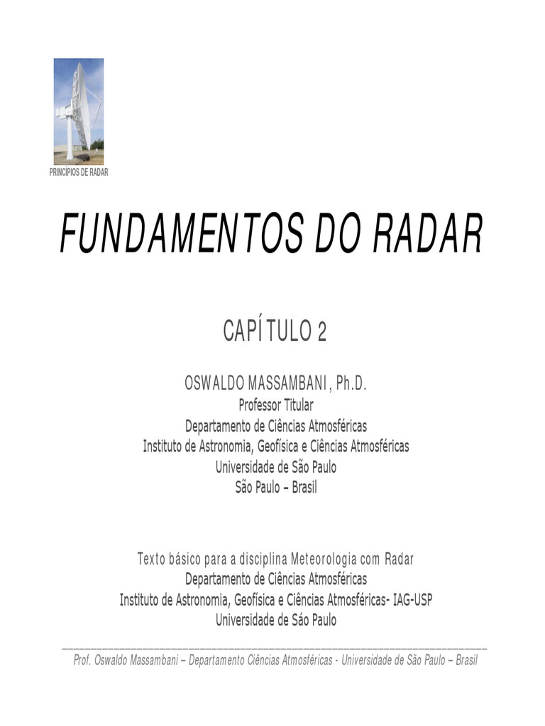 Fundamentos Do Radar - Capitulo 2 - Prof | PDF | Radar | Chuva
