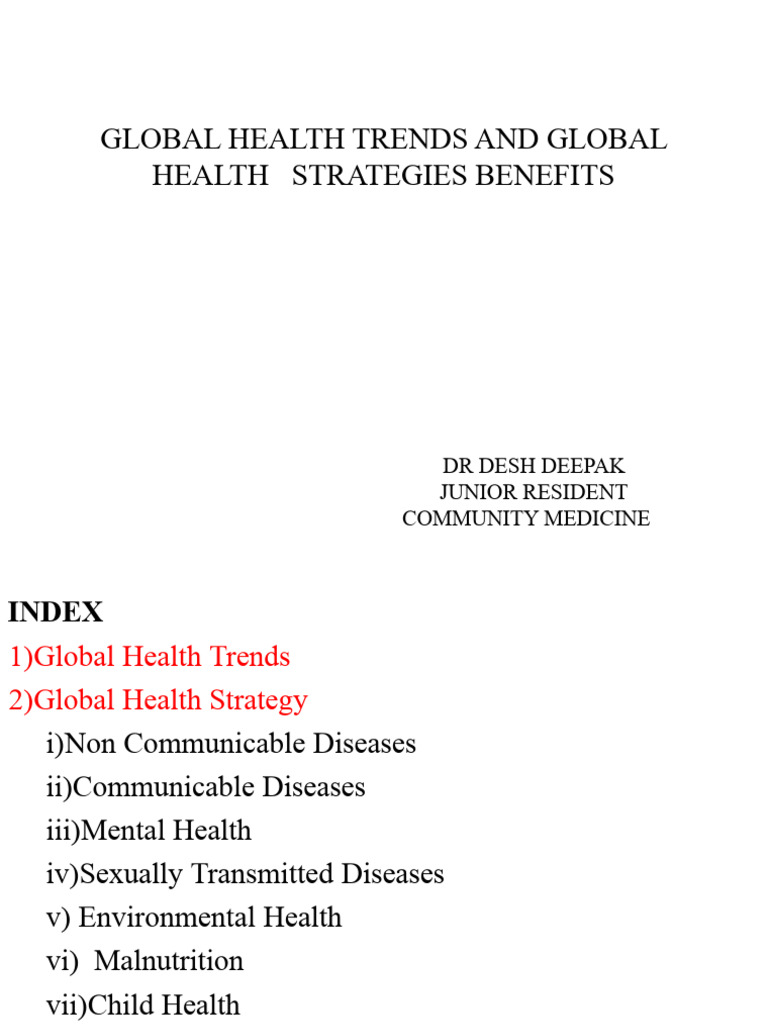 Global Health Trends and Strategies Overview | PDF | Global Health ...