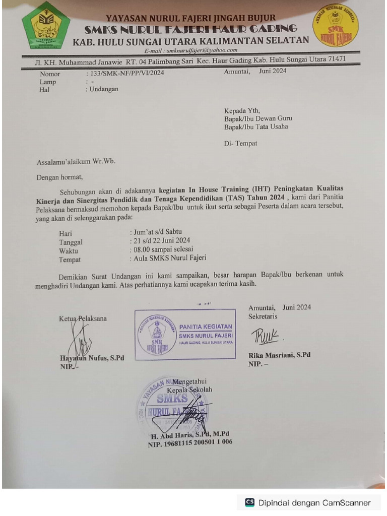 Undangan IHT 2024 | PDF