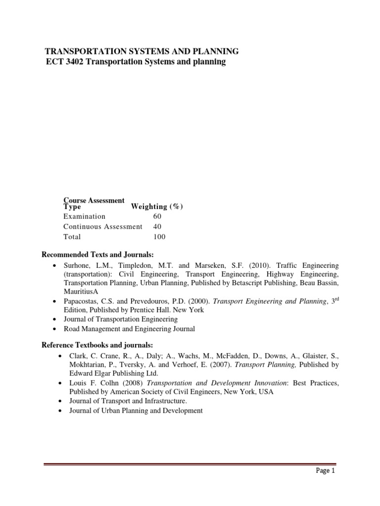 Transportation Planning Overview | PDF | Transport | Rail Transport