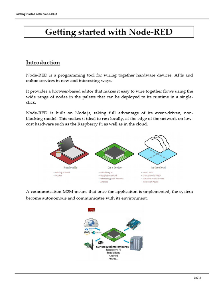 Getting started with NODE_RED | PDF | Computer Architecture | Software Development