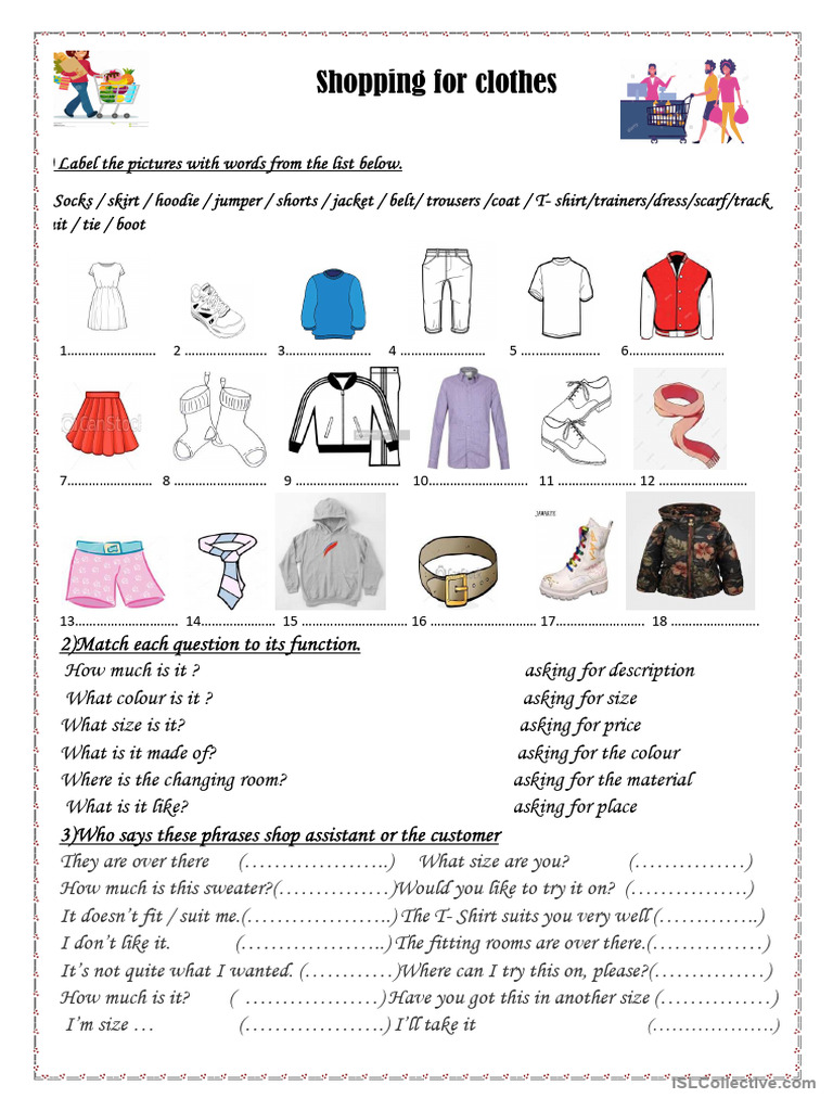 Shopping For Clothes | PDF | Softlines (Retail) | Fashion