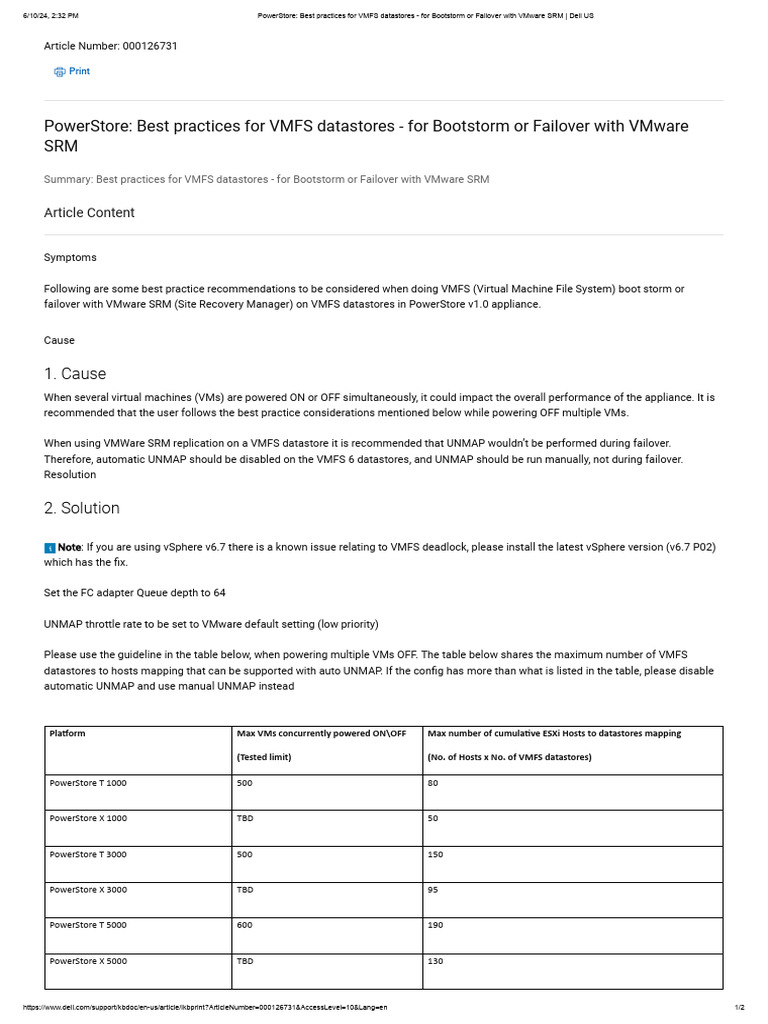 PowerStore_ Best practices for VMFS datastores - for Bootstorm or Failover with VMware SRM ...
