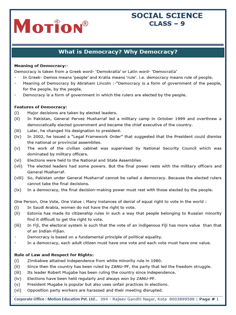 What Is Democracy Why Democracy | PDF | Elections | Democracy