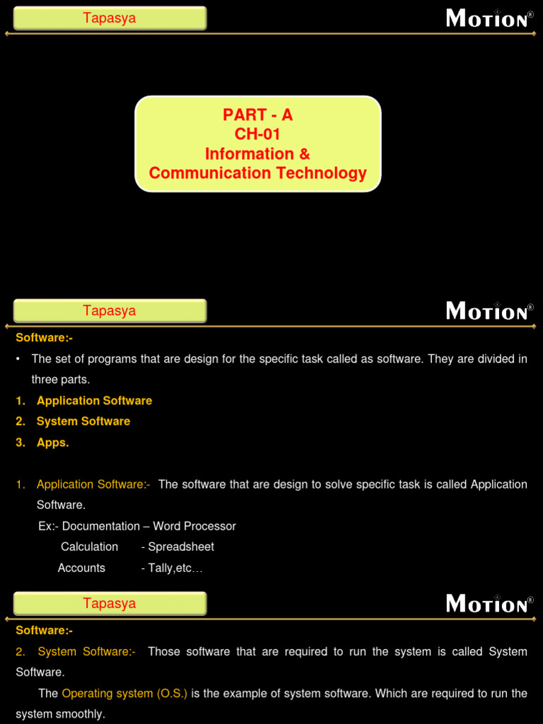 ICT - CH03 - Part A - Software Types | PDF | Application Software ...