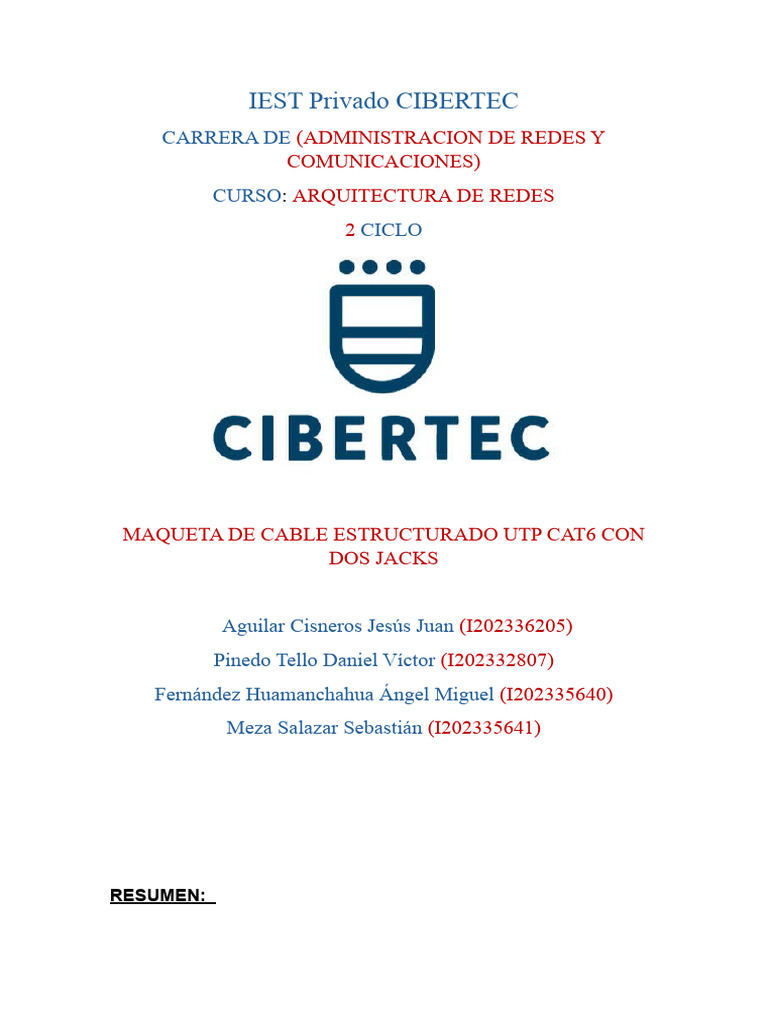 Poryecto Final. | PDF | Red de computadoras | Experiencia