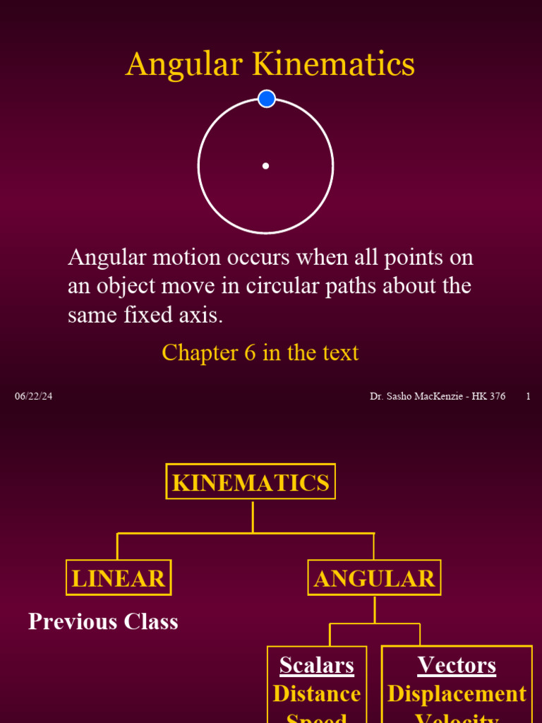 002 Angular Kinematics | PDF | Acceleration | Rotation Around A Fixed Axis