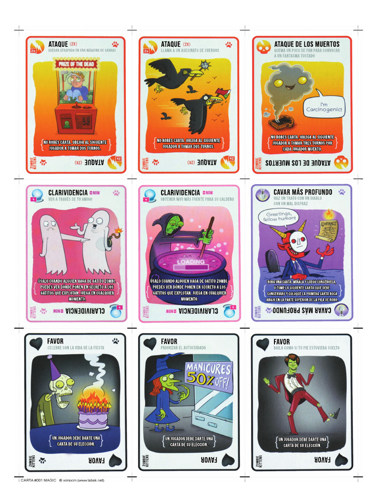 Exploding Kittens - Expansion Zombie Kittens - ES | PDF