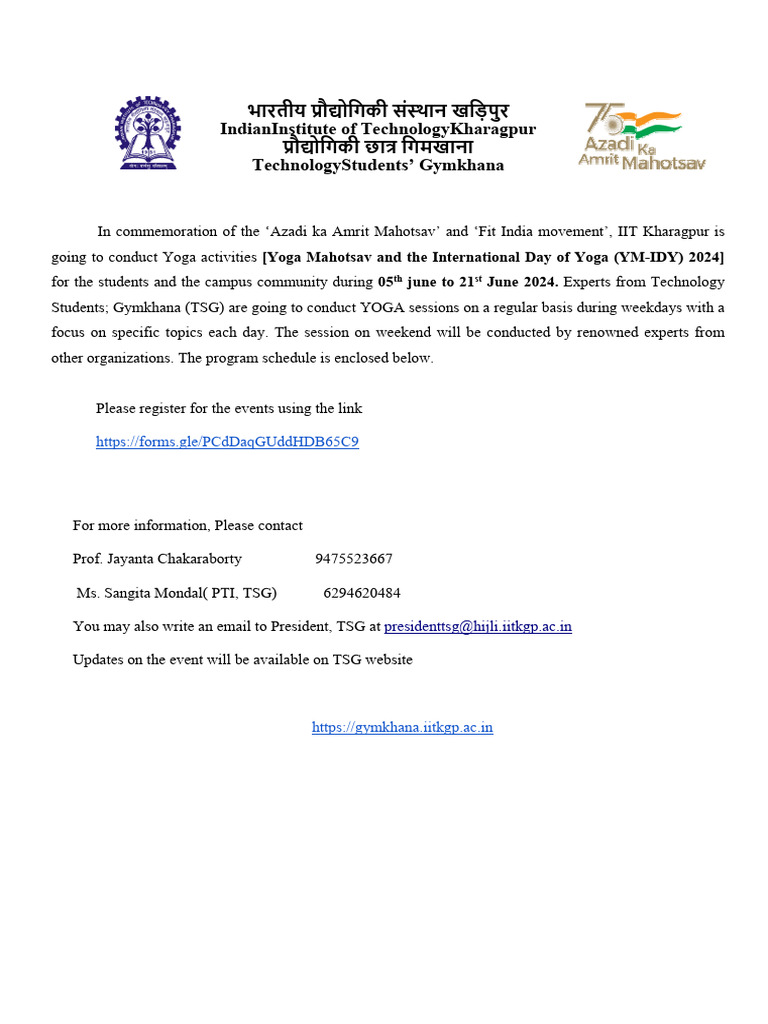 Info - IDY PDF 2024 | PDF | Physical Exercise | Spirituality