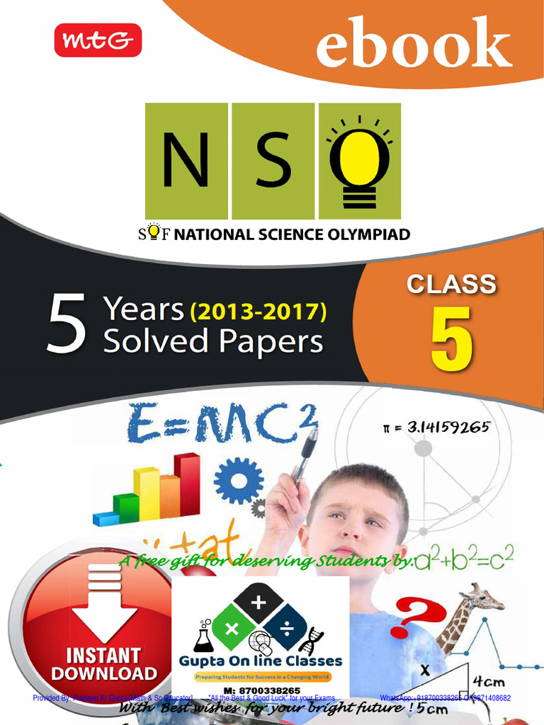 Class-5-NSO-Qn Papers-2013-17-Pkgupta | PDF