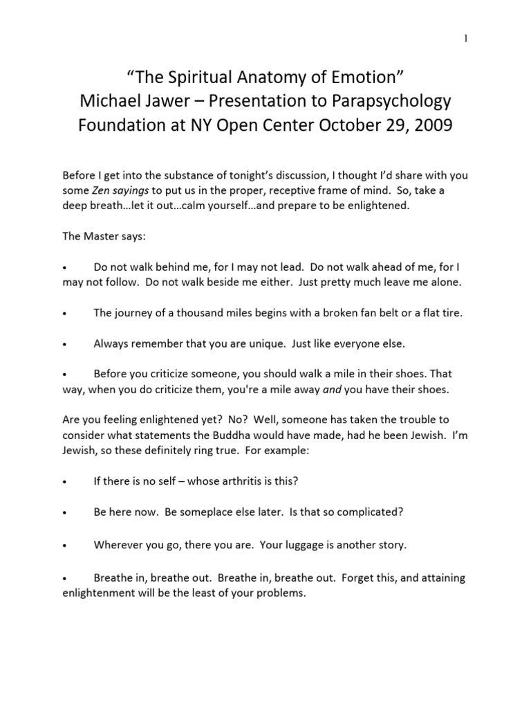 The Spiritual Anatomy of Emotion | PDF | Chronic Fatigue Syndrome ...