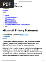 Privacy Statement | PDF | Privacy | Microsoft