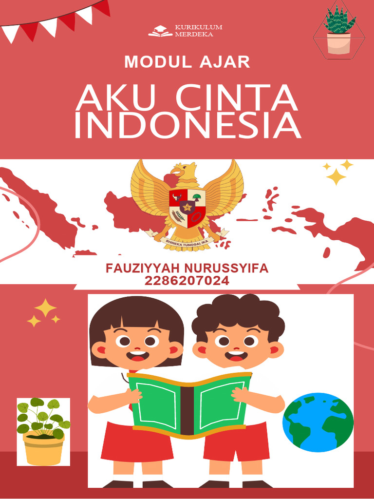 Sampul Buku Modul Ajar Pendidikan Pancasila Merah Ilustratif | PDF