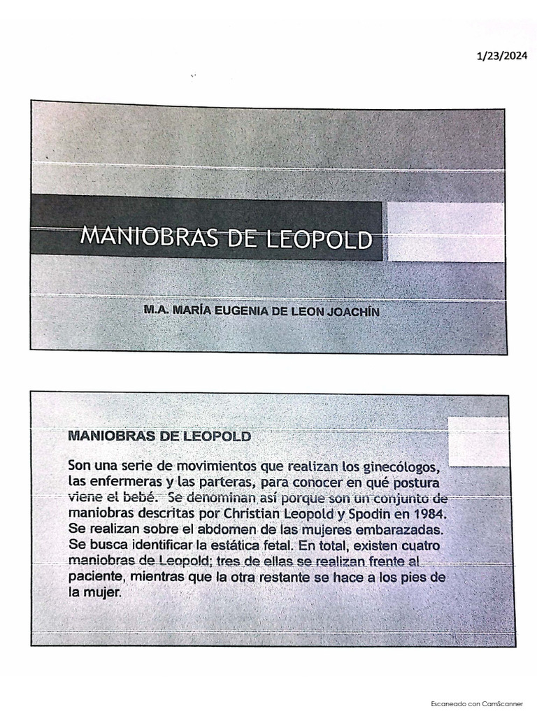 Maniobras de Leopold-1 | PDF