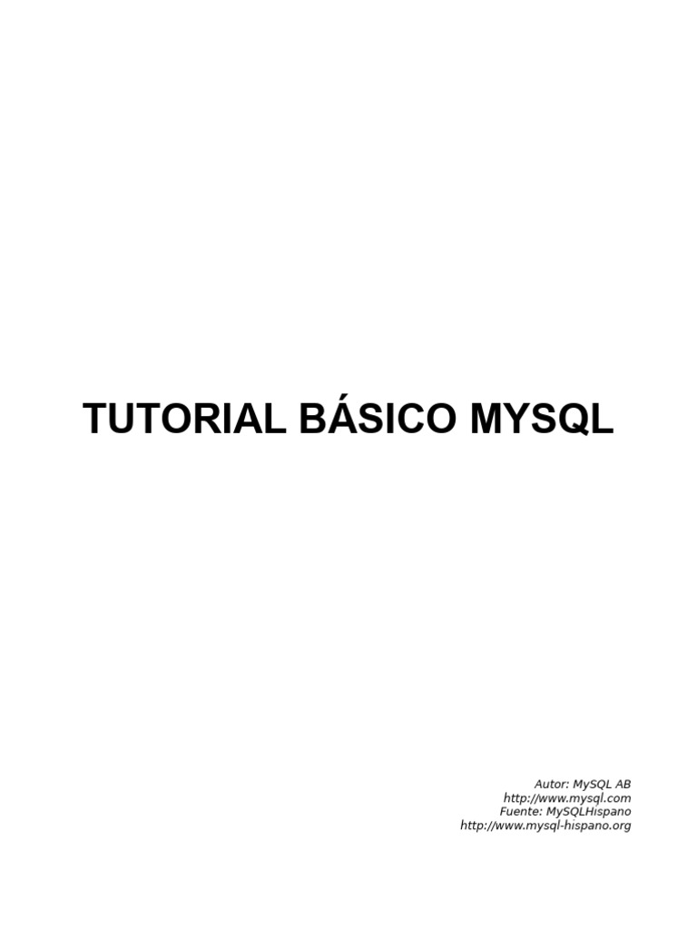 Sample 0118 Tutorial Basico Mysql | PDF | Mi sql | Contraseña