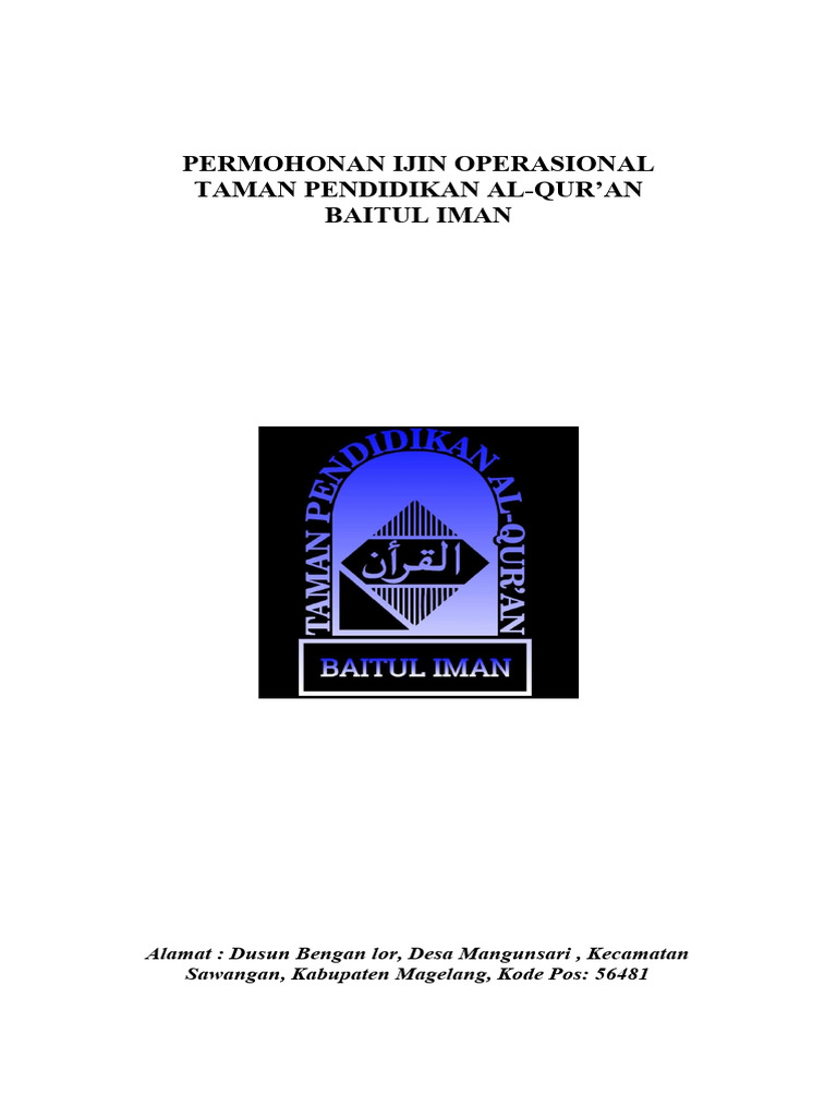 Permohonan Ijin Operasional Mbi | PDF