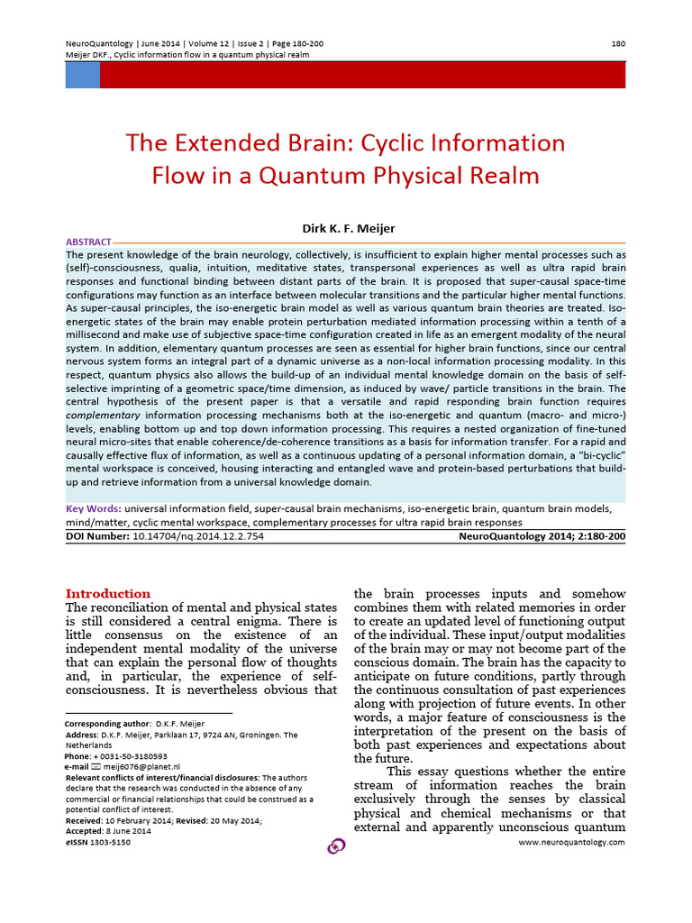 Quant | PDF | Mind | Consciousness
