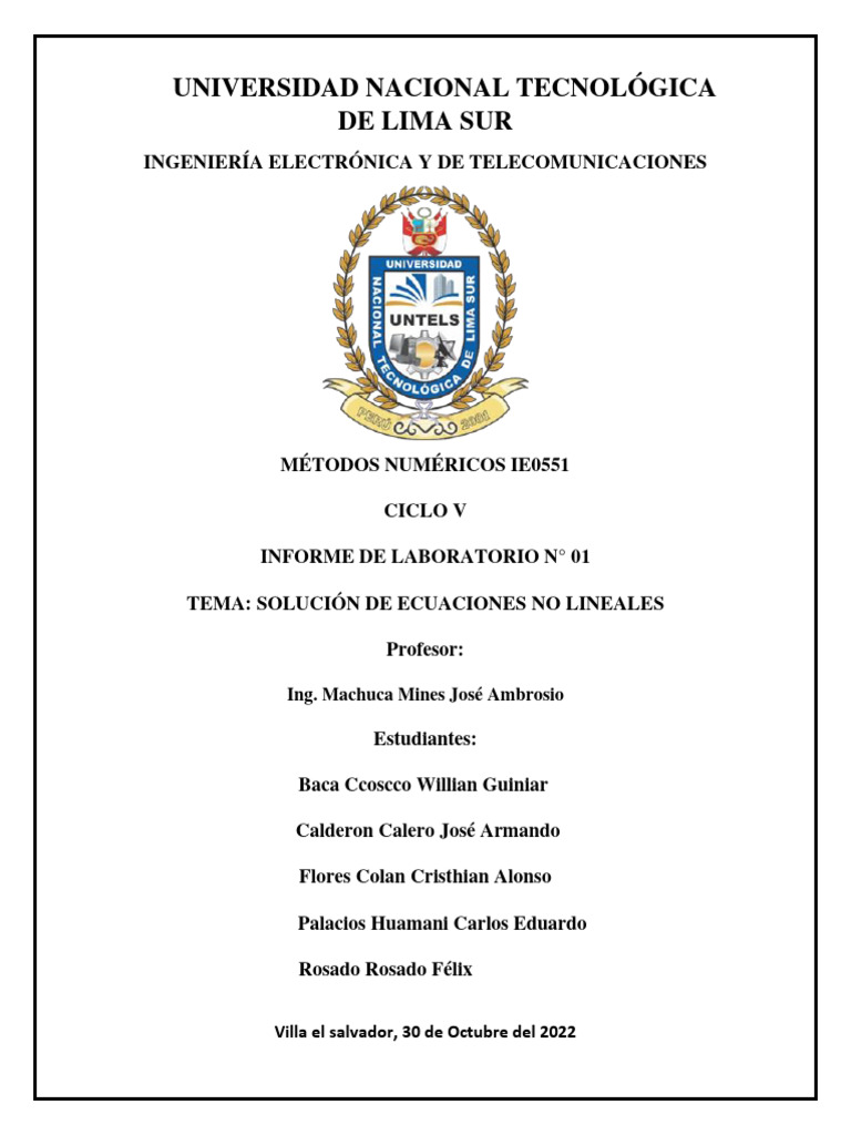 Baca Ccoscco Lab 01 02 | PDF | Algoritmos | Análisis matemático