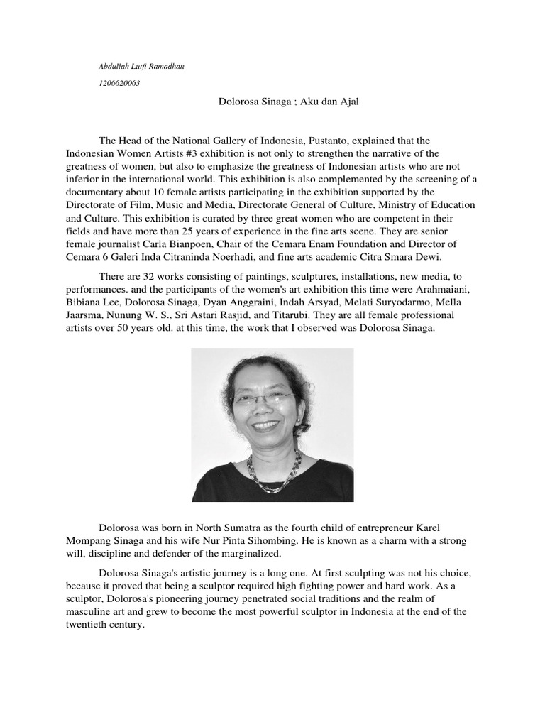 Final Projects - Art Critics - Abdullah Lutfi Ramadhan - 1206620063 | PDF | The Arts