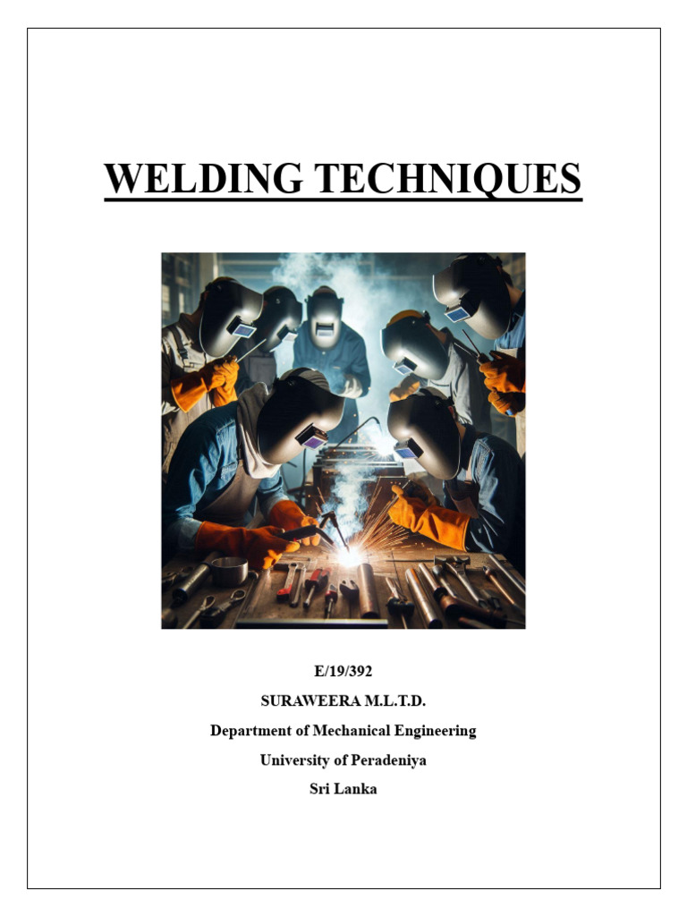 Welding Techniques | Download Free PDF | Welding | Construction