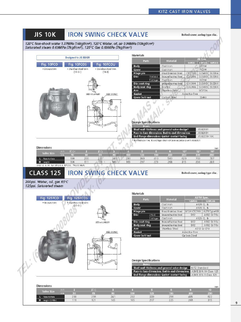 Check valve 10K | PDF
