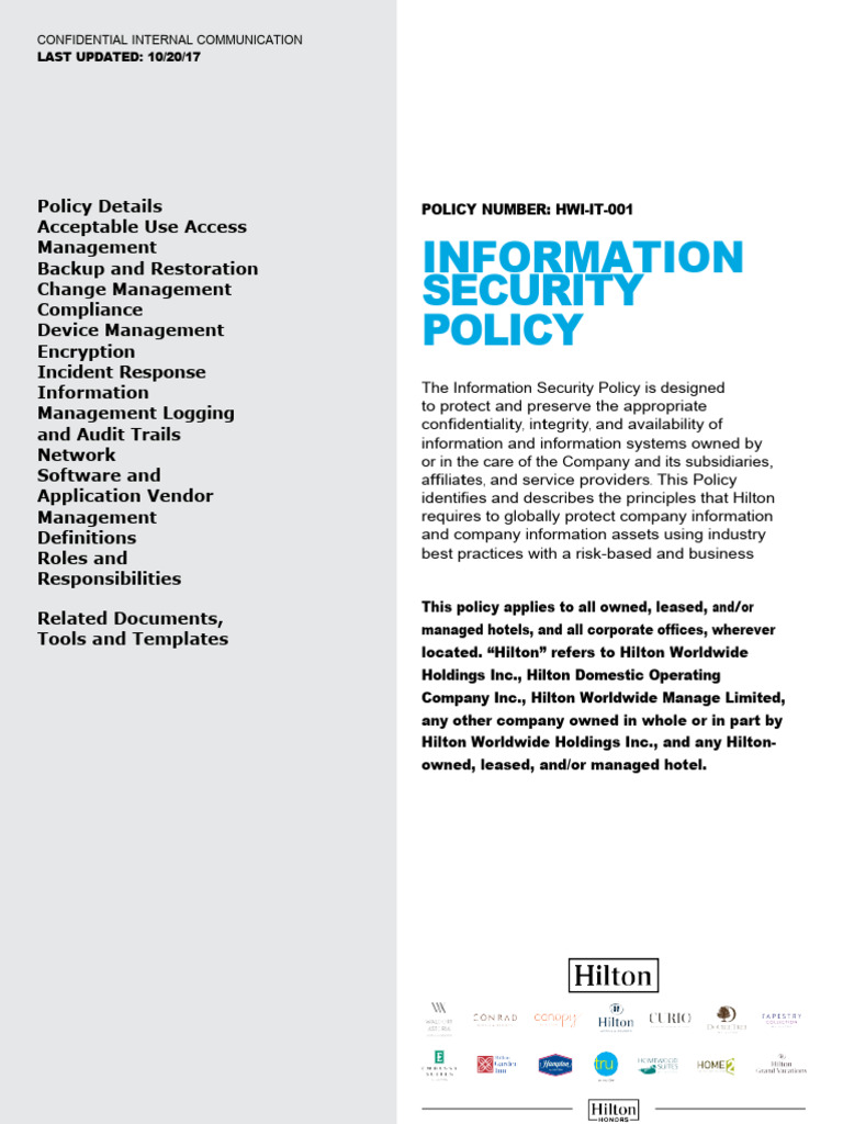 Information Security Policy | PDF | Information Security | Security