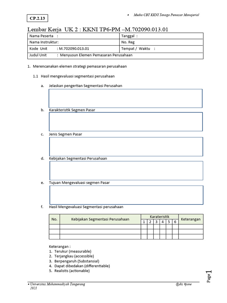LKP Kkni TP6-PM Uk02 M.702090.013.01 | PDF | Bisnis | Pengelolaan Keuangan & Uang