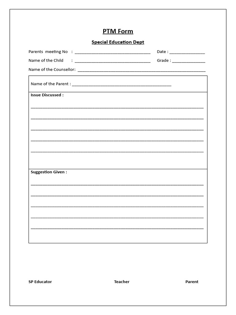 PTM Form | PDF