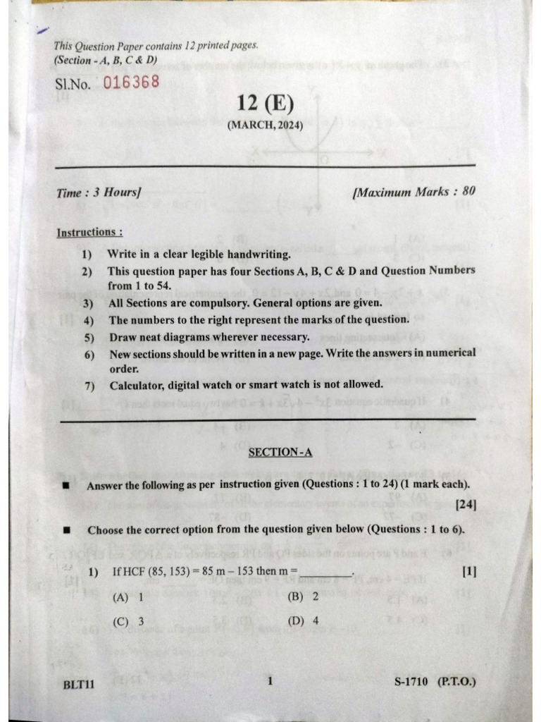 Maths Paper | PDF