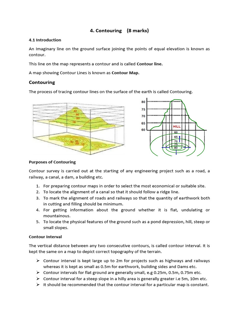CH 4 Contouring | PDF | Contour Line | Map