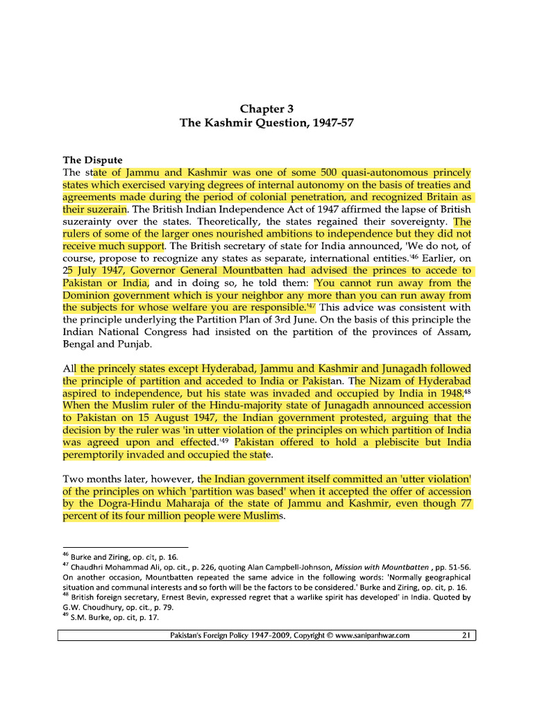 Kashmir Issue Reading 1948 | PDF