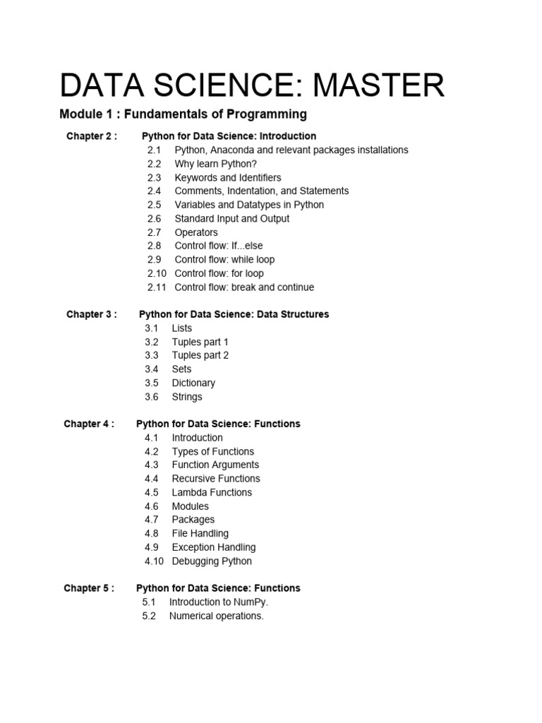 Data Science Master | PDF | Cluster Analysis | Principal Component Analysis Data Science Master | PDF | Cluster Analysis | Principal Component Analysis