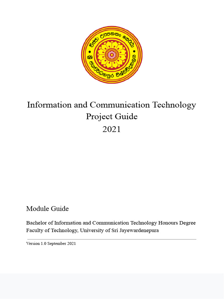 2023 - ICT Project Guide | PDF | Software Development Process | Information And Communications ...