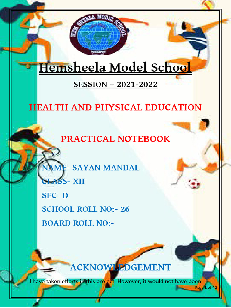 Physical Education Project Class 12 | PDF | Bowling (Cricket) | Cricket