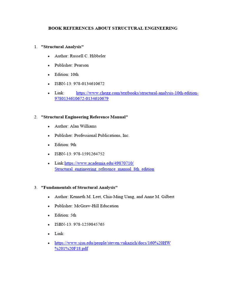 Book References About Structural Engineering | PDF | Structural Engineering | Civil Engineering