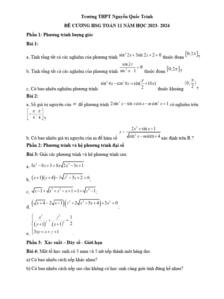 De Cuong HSG 11 - 23-24 | PDF