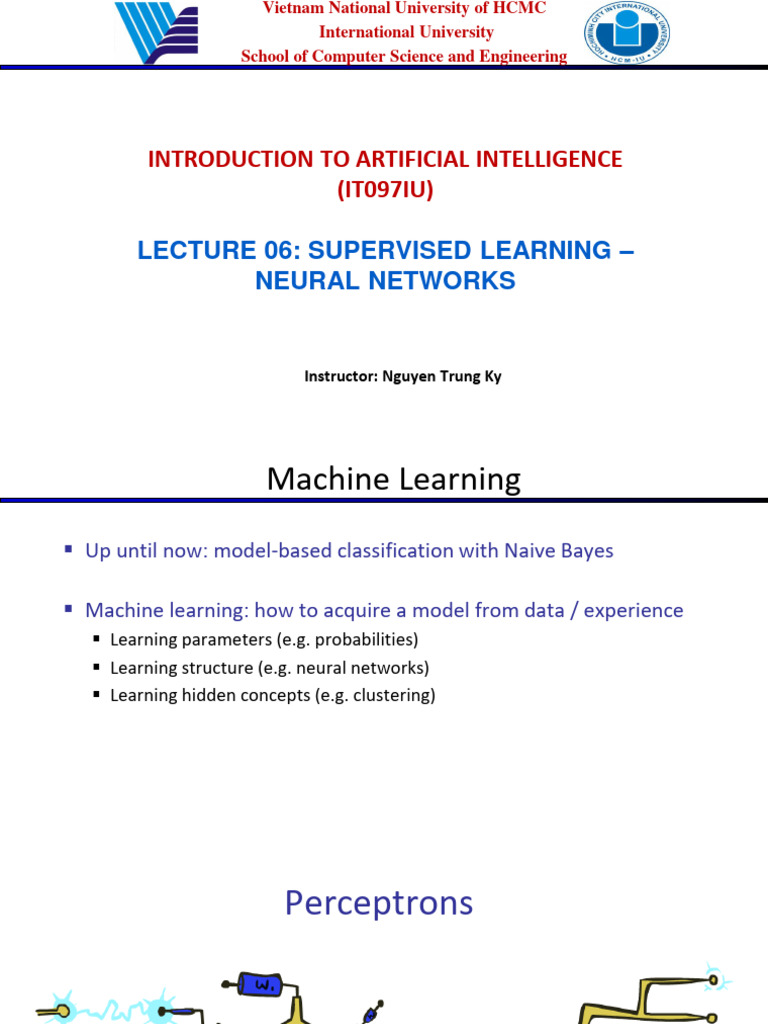 Lecture 06 -- Perceptron | PDF | Algorithms And Data Structures | Learning