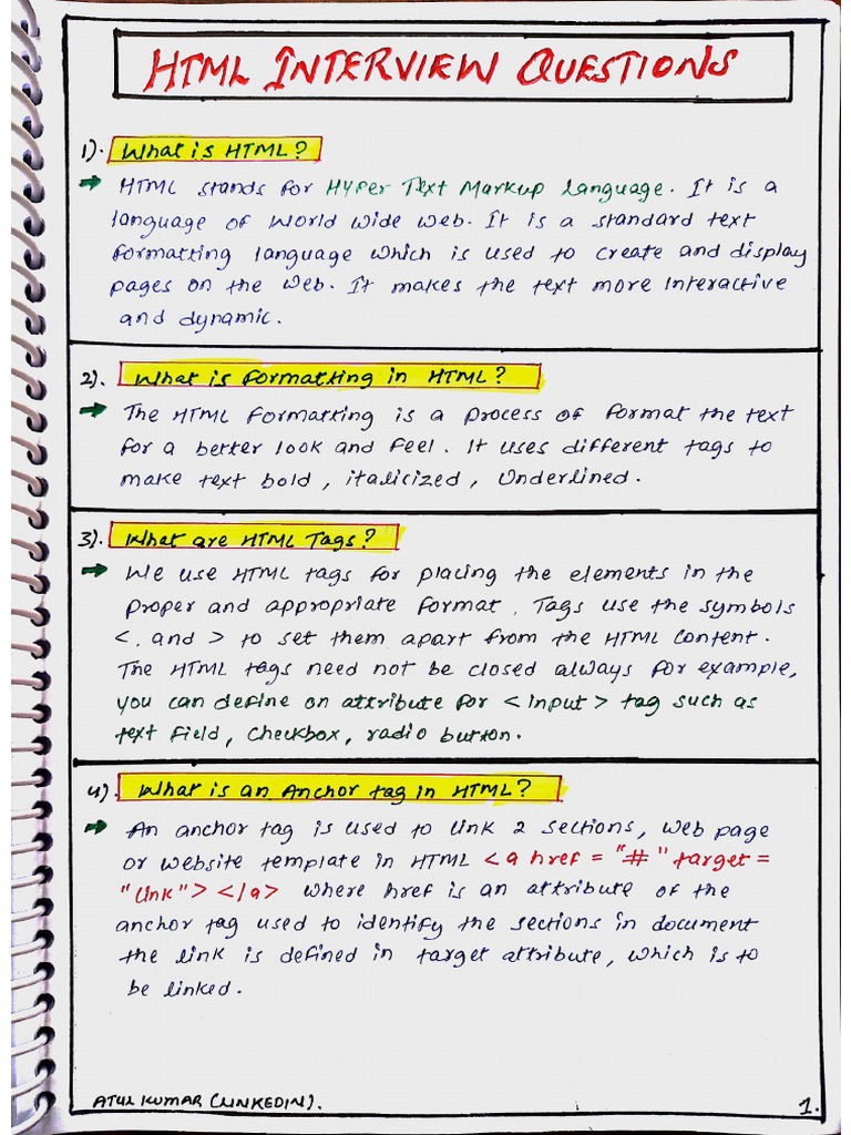 ?HTML?Interview Series | PDF