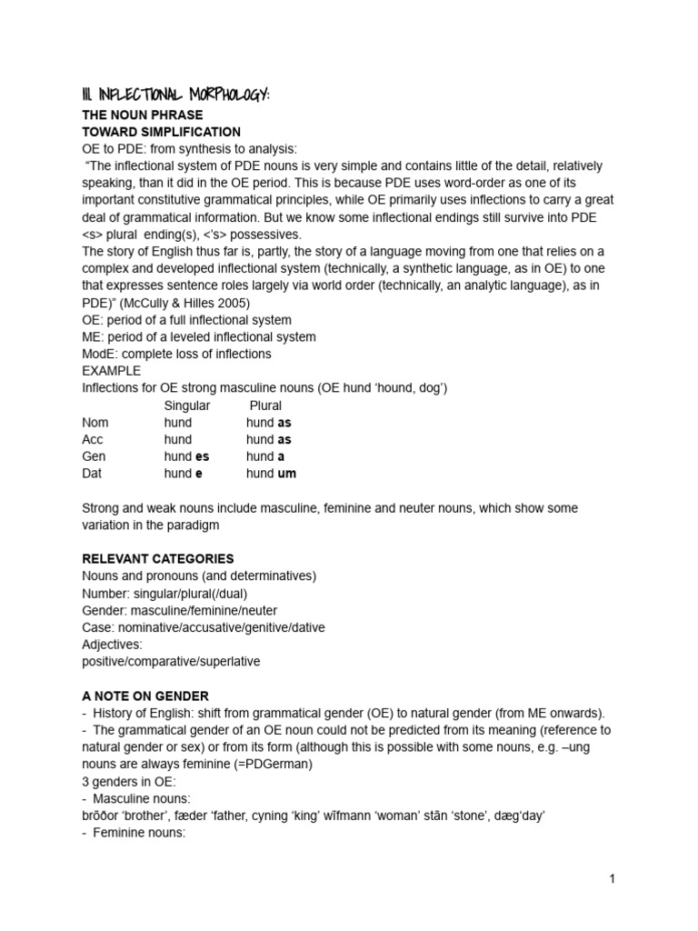 Origins and Development 2a Parte | PDF | Grammatical Gender | Grammatical Number