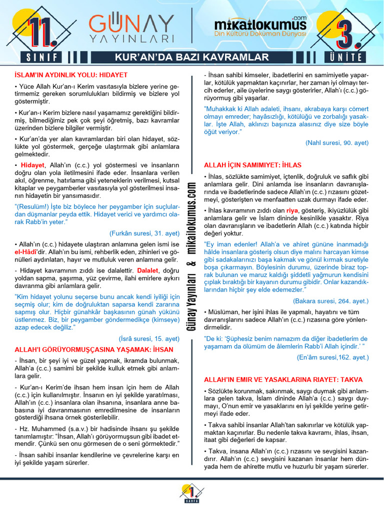 11.3.-Konu Ozeti Mikailokumus - Com | PDF