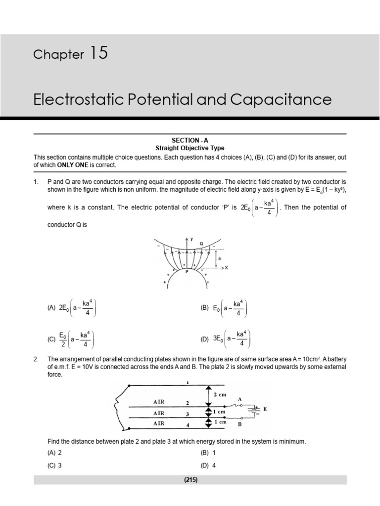 Chapter-15 Electrostatic Potential and Capacitance (PG 239 - 266) | Download Free PDF ...