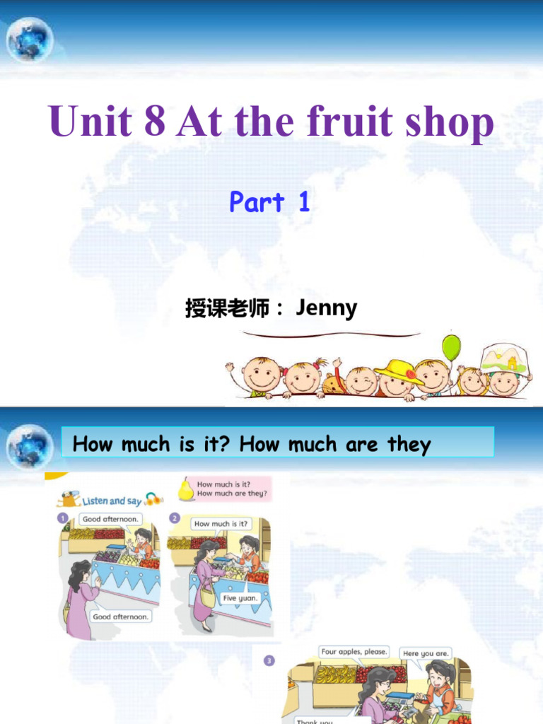 Unit 8 at The Fruit Shop | PDF