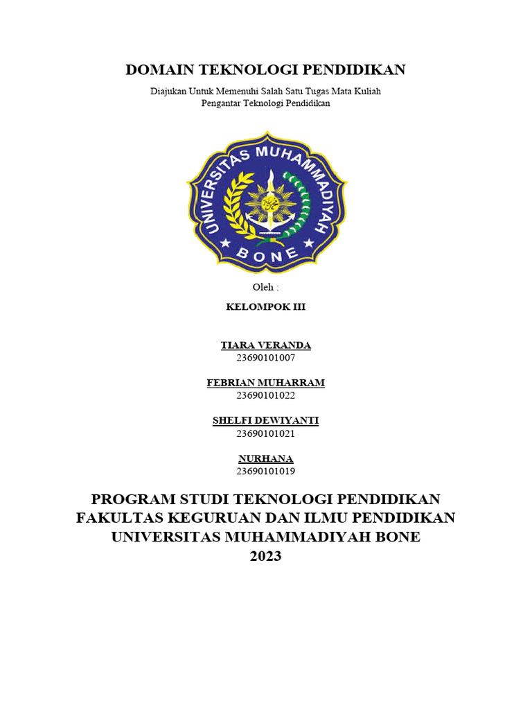 Domain Teknologi Pendidikan | PDF