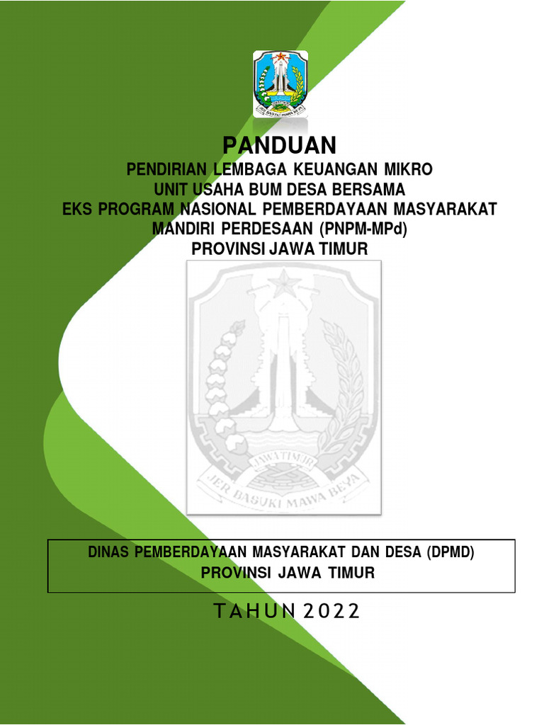 Panduan Pendirian PT. LKM BUM Desa Bersama Eks PNPM-MPD - Final - 14!04 ...